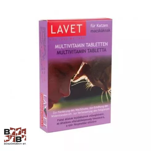 Lavet Multivitamin tabletta cicáknak 50 db - Prémium állatel
